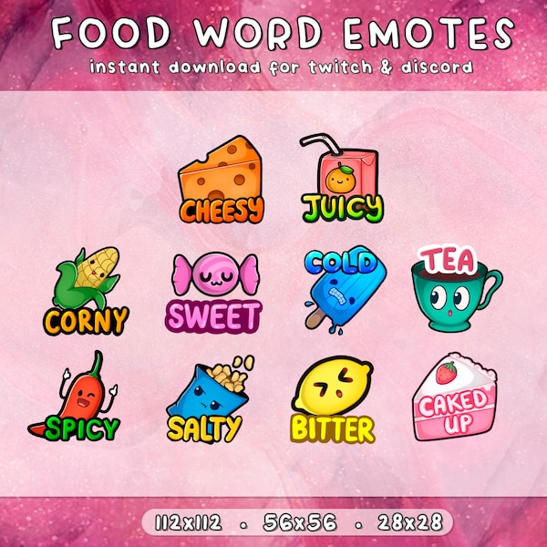 Funny Food Emotes - Etsy