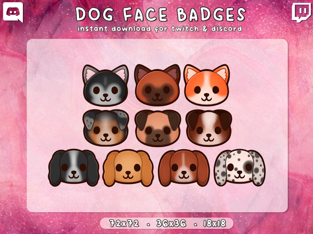 Dog Twitch Sub Badges 10x | Puppy Bit Cheermotes | Doge Doggy Doggo ...