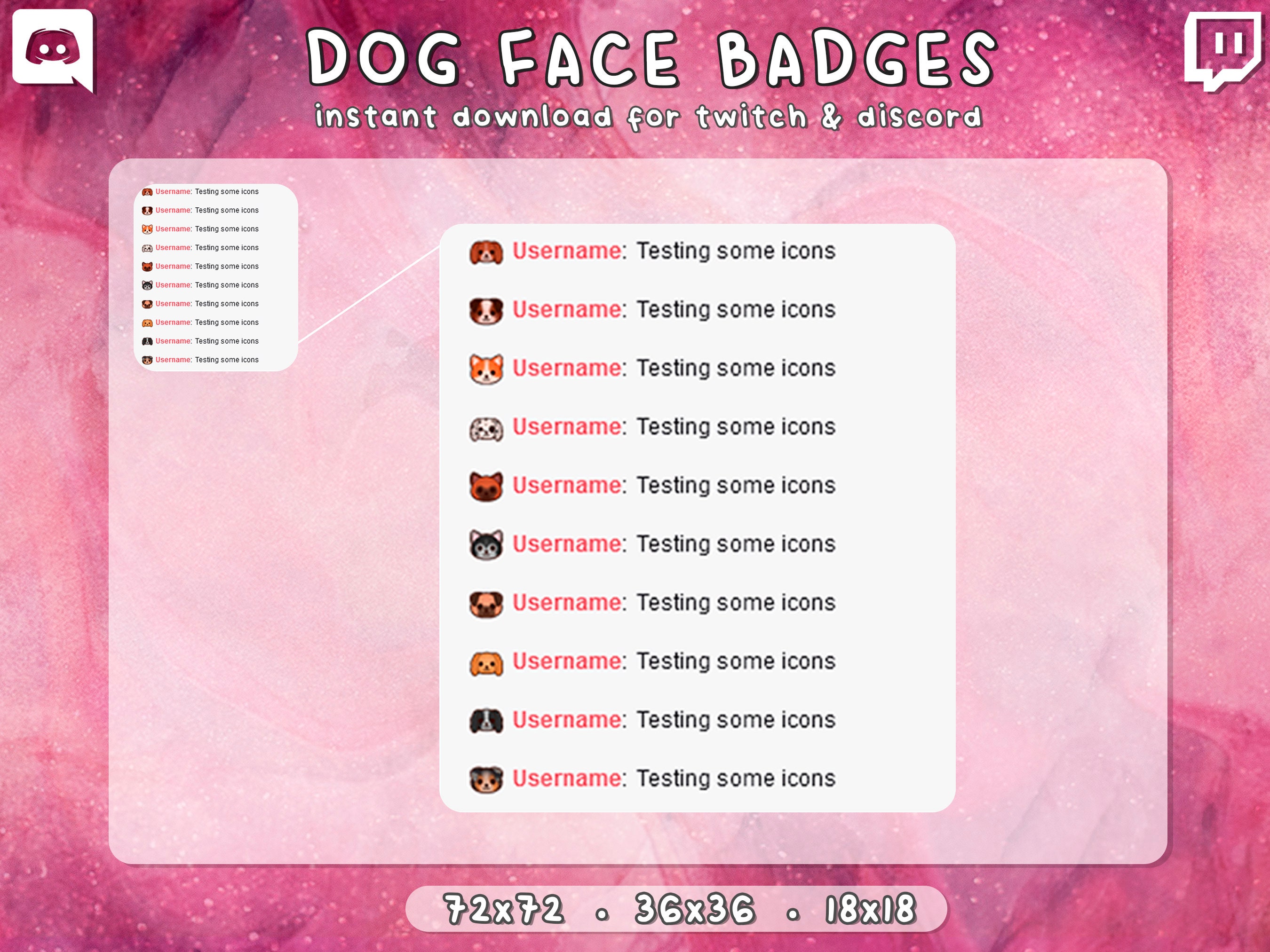 Dog Twitch Sub Badges 10x | Puppy Bit Cheermotes | Doge Doggy Doggo ...