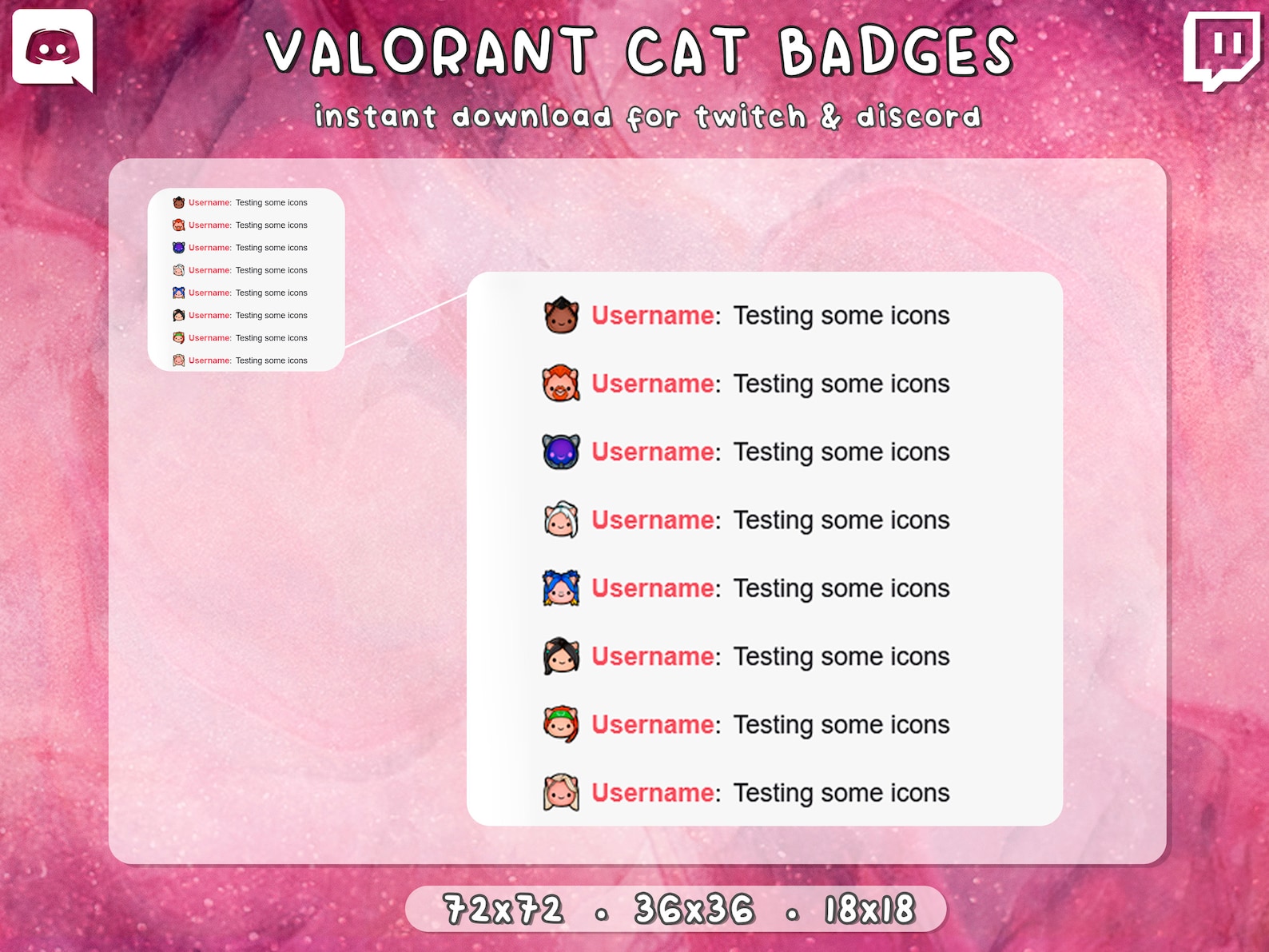 Valorant Twitch Sub Bit Cheer Badges 19x | Riot Twitch Badges | FPS ...
