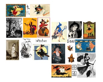 The Witches Digital Collage Set | Etsy