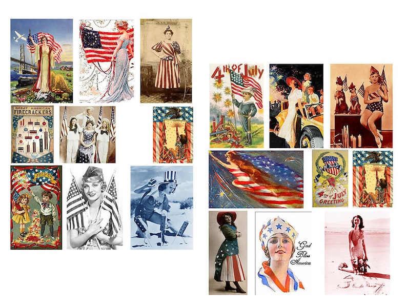 Fourth of July Bang Collage Set | Etsy