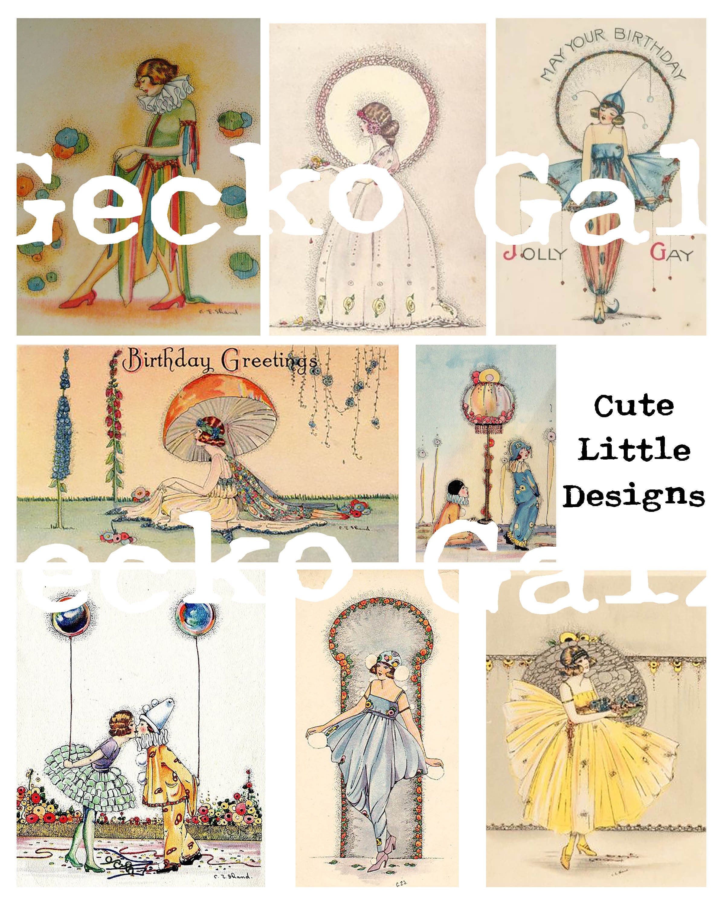 Cute Little Design Collage Sheet - Etsy