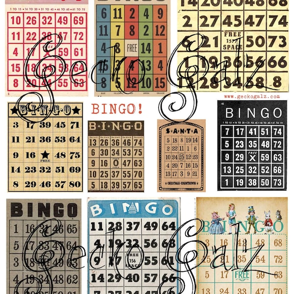Vintage Bingo Cards - Etsy