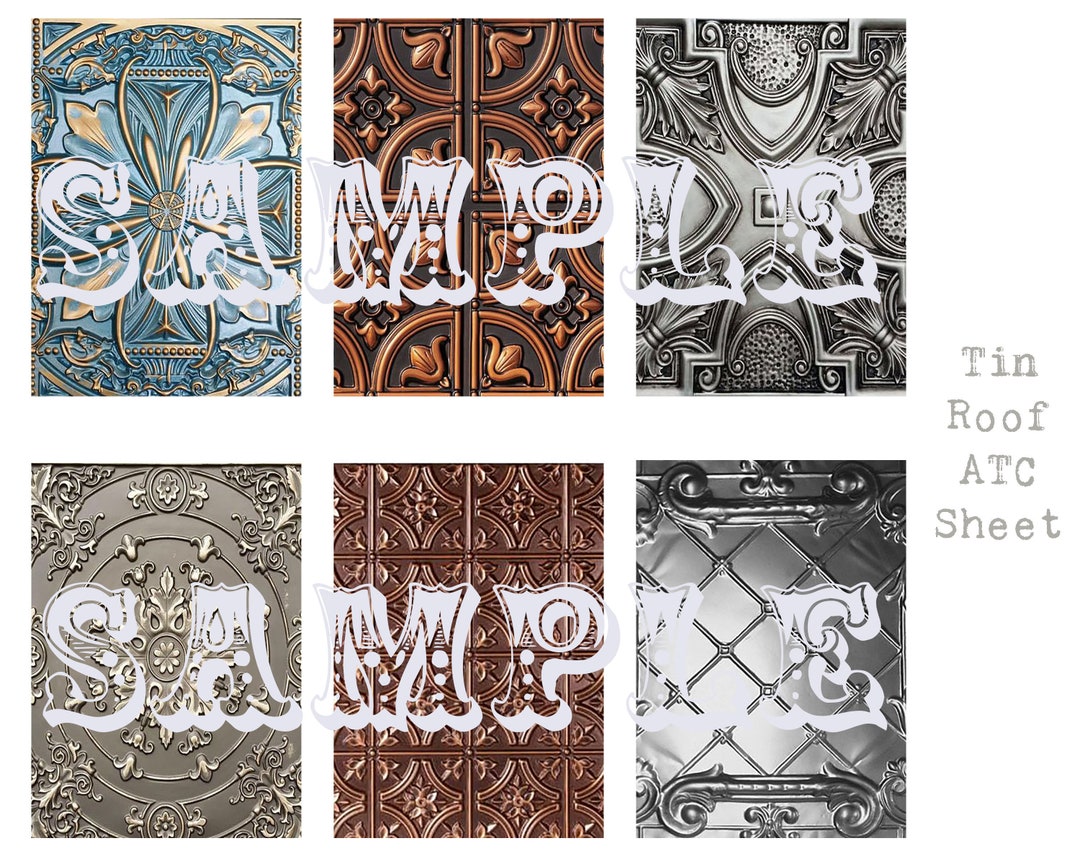 Tin Plate Digital ATC Sheet - Etsy