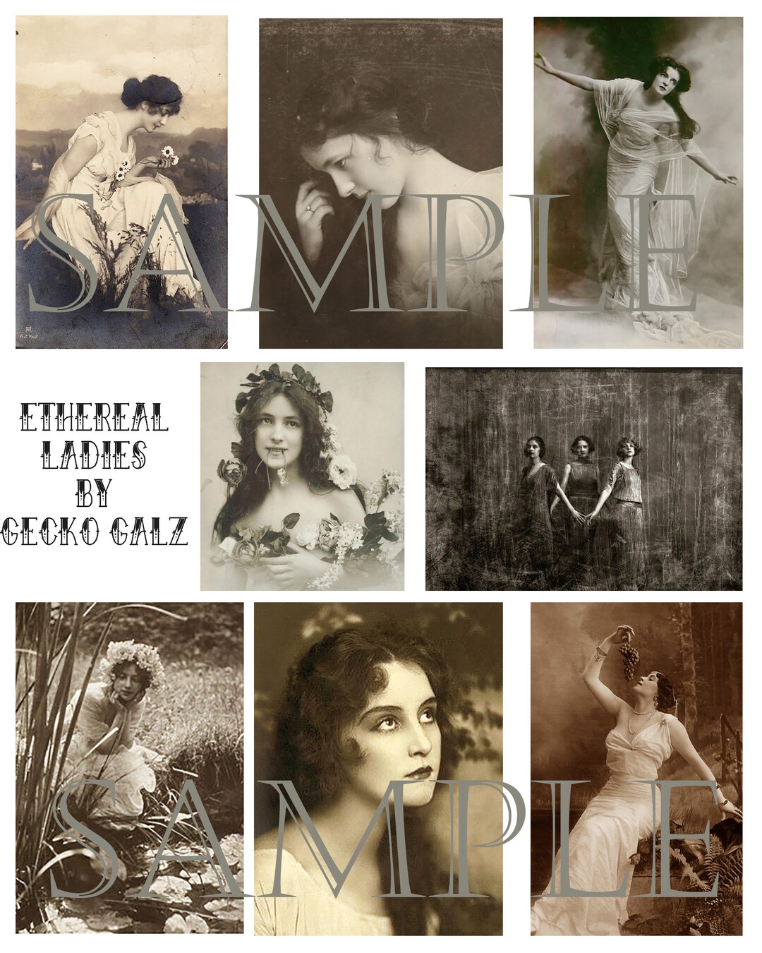 Ethereal Ladies Collage Sheet - Etsy