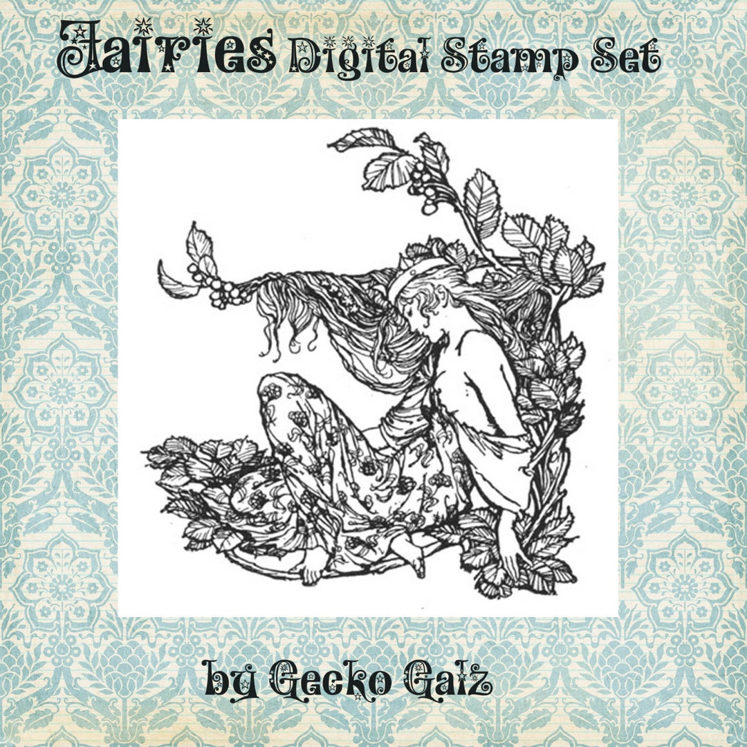 Fairies Digital Stamp Set - Etsy