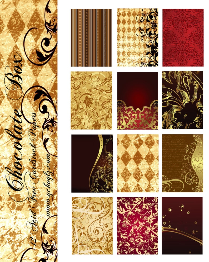 Chocolate Box Paper Pack - Etsy