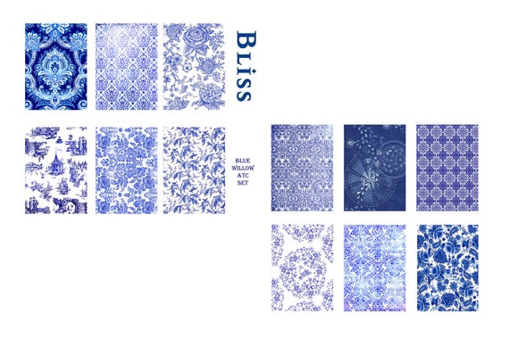 Blue Willow Digital ATC Collection - Etsy