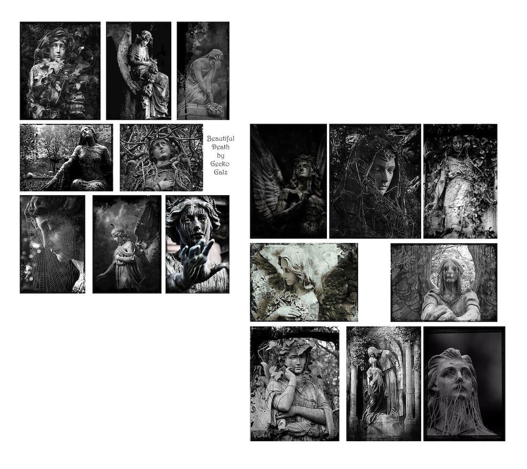 Beautiful Death Digital Collage Set - Etsy