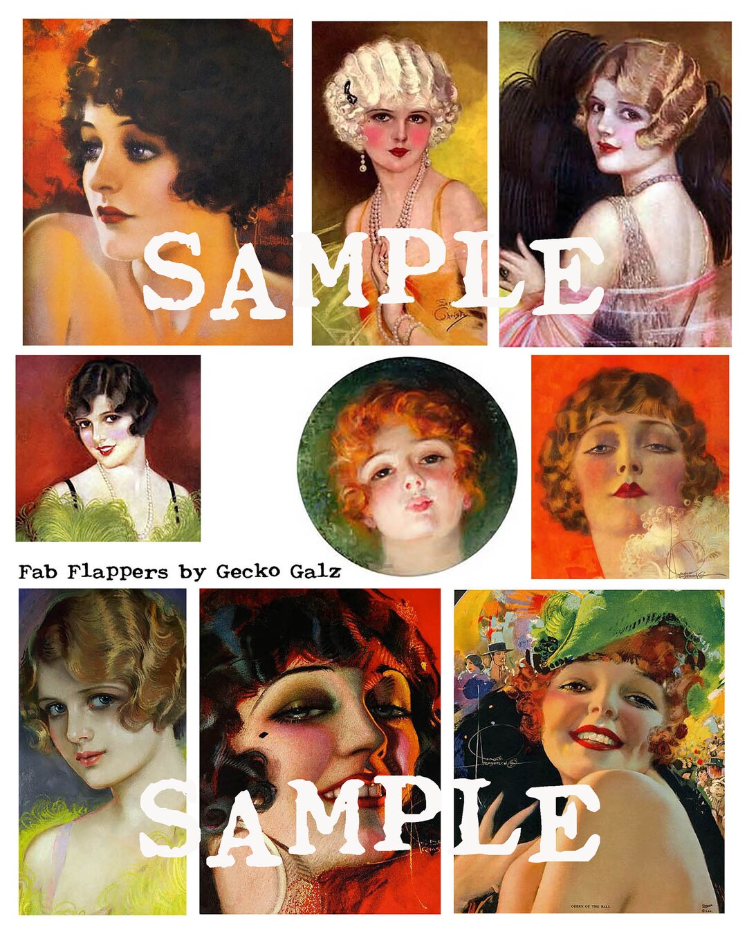 Fab Flappers Digital Collage Sheet - Etsy