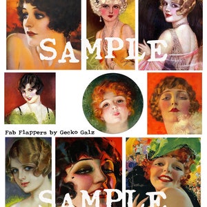 Fab Flappers Digital Collage Sheet - Etsy