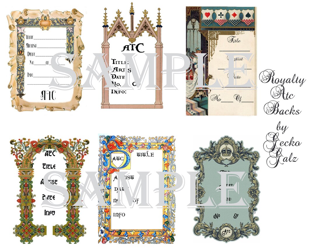 Royal ATC Backs - Etsy