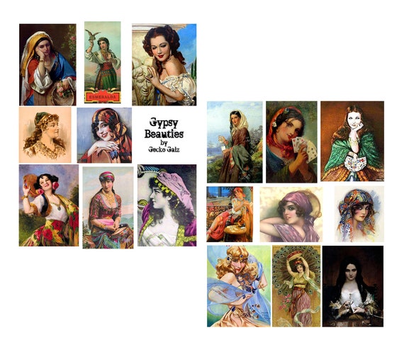 Gypsy Beauties Collage Set | Etsy