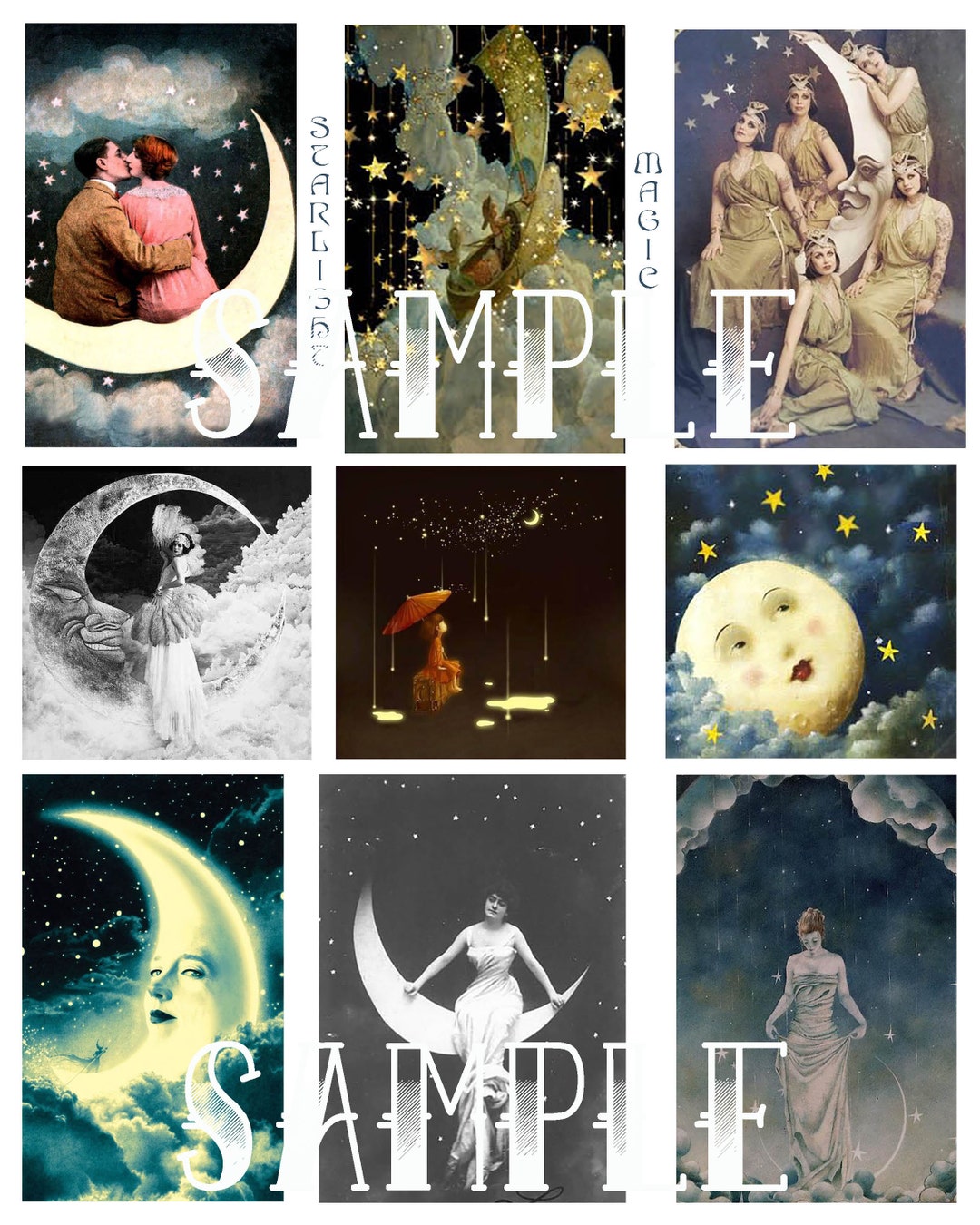 Starlight Magic Digital Collage Sheet - Etsy