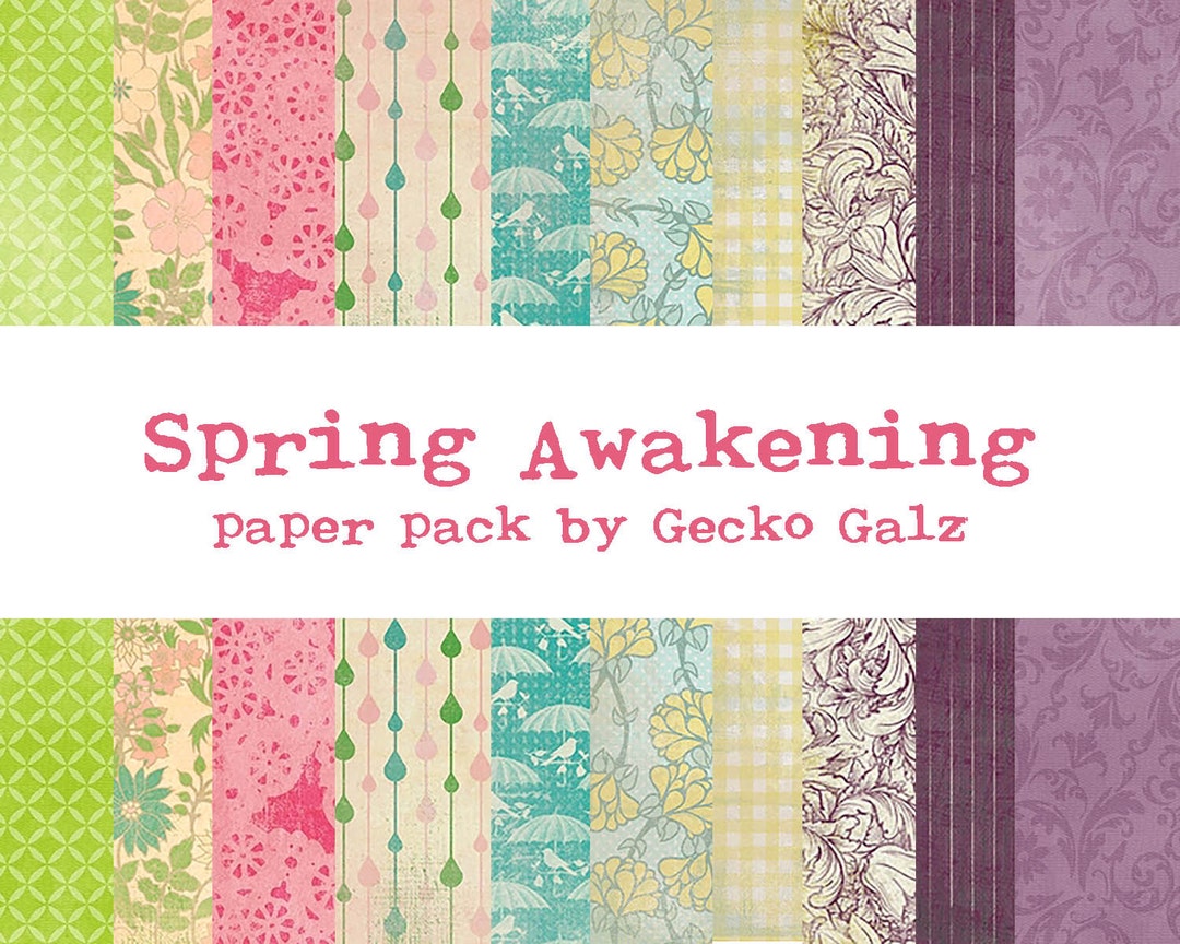 Spring Awakening Digital Paper Pack - Etsy