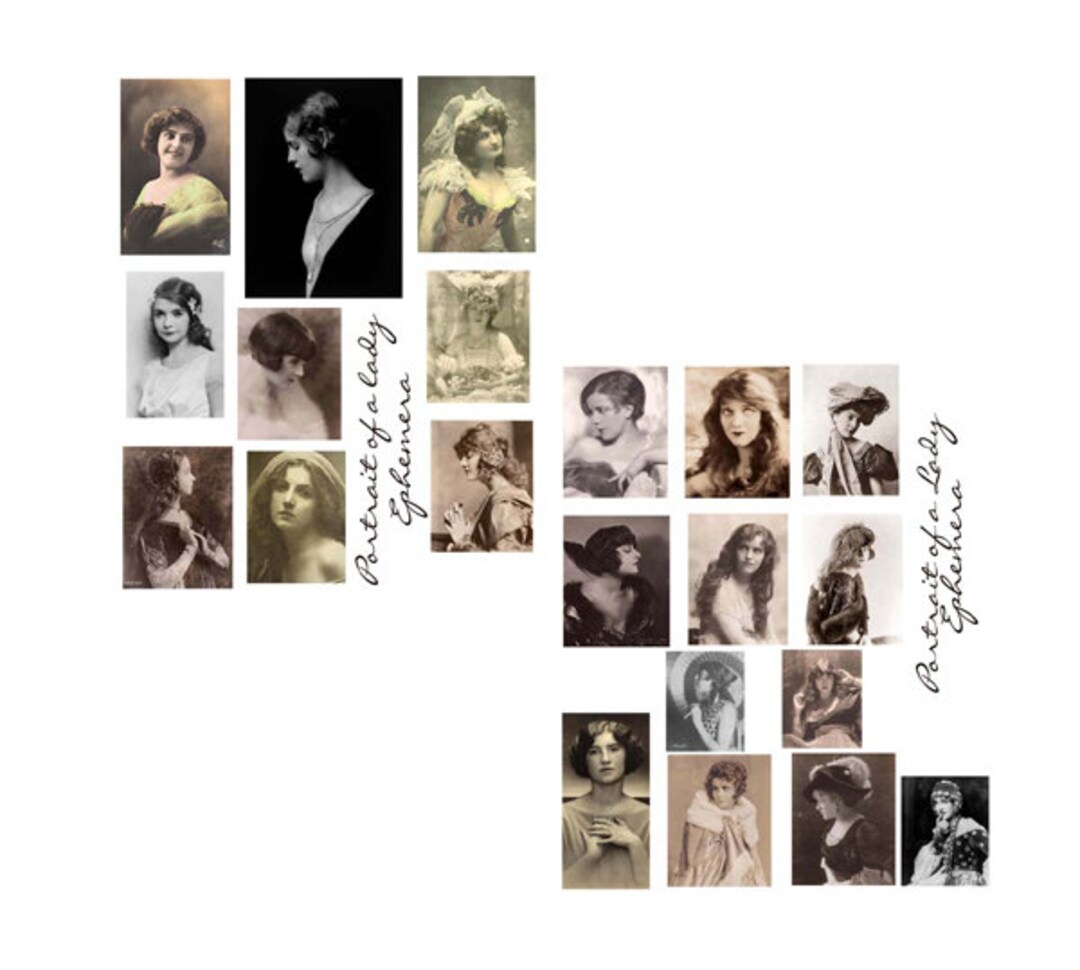 Portrait of a Lady Digital Collage Set - Etsy