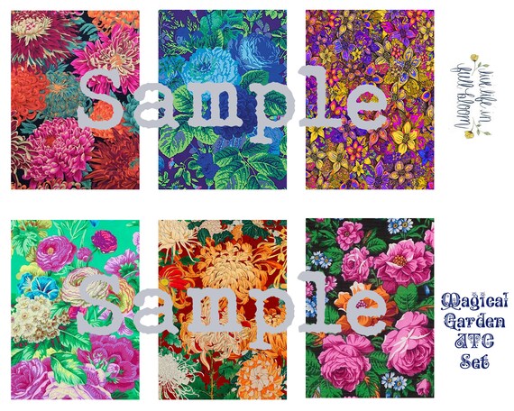 Magical Garden ATC Sheet | Etsy