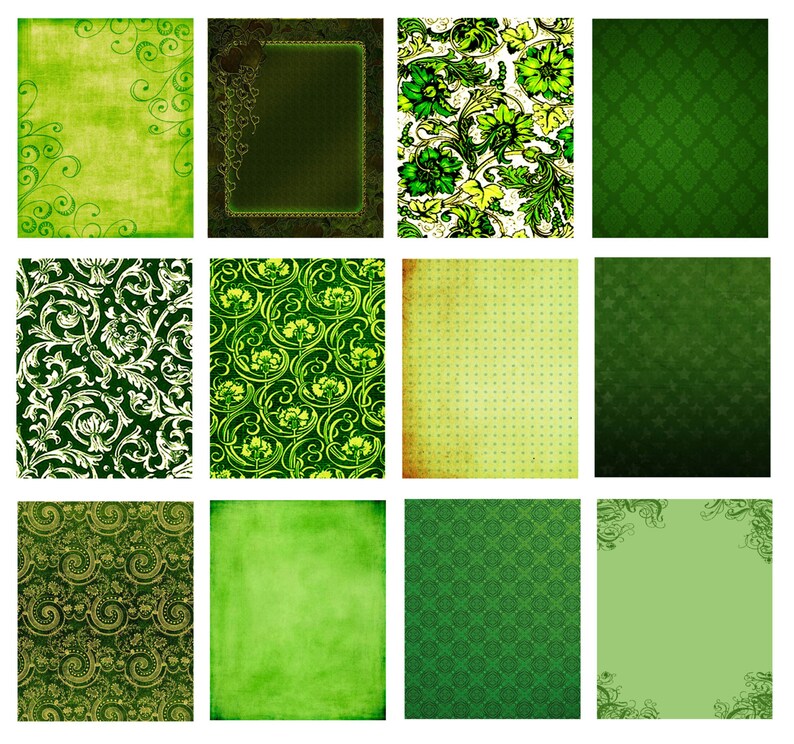 It's Not Easy Being Green Digital Paper Pack | Etsy