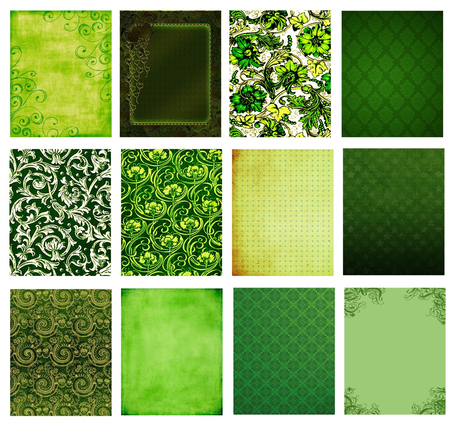 It's Not Easy Being Green Digital Paper Pack | Etsy