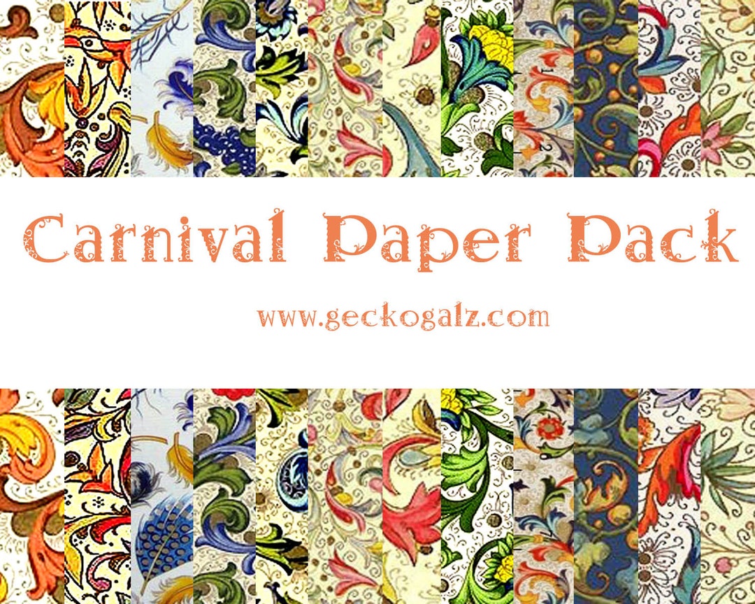 Carnival Digital Paper Pack - Etsy