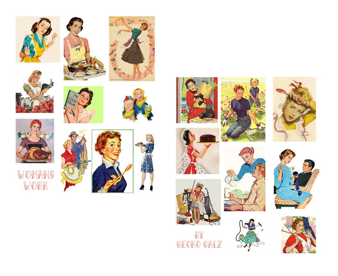 Womens Work Digital Collage Set - Etsy