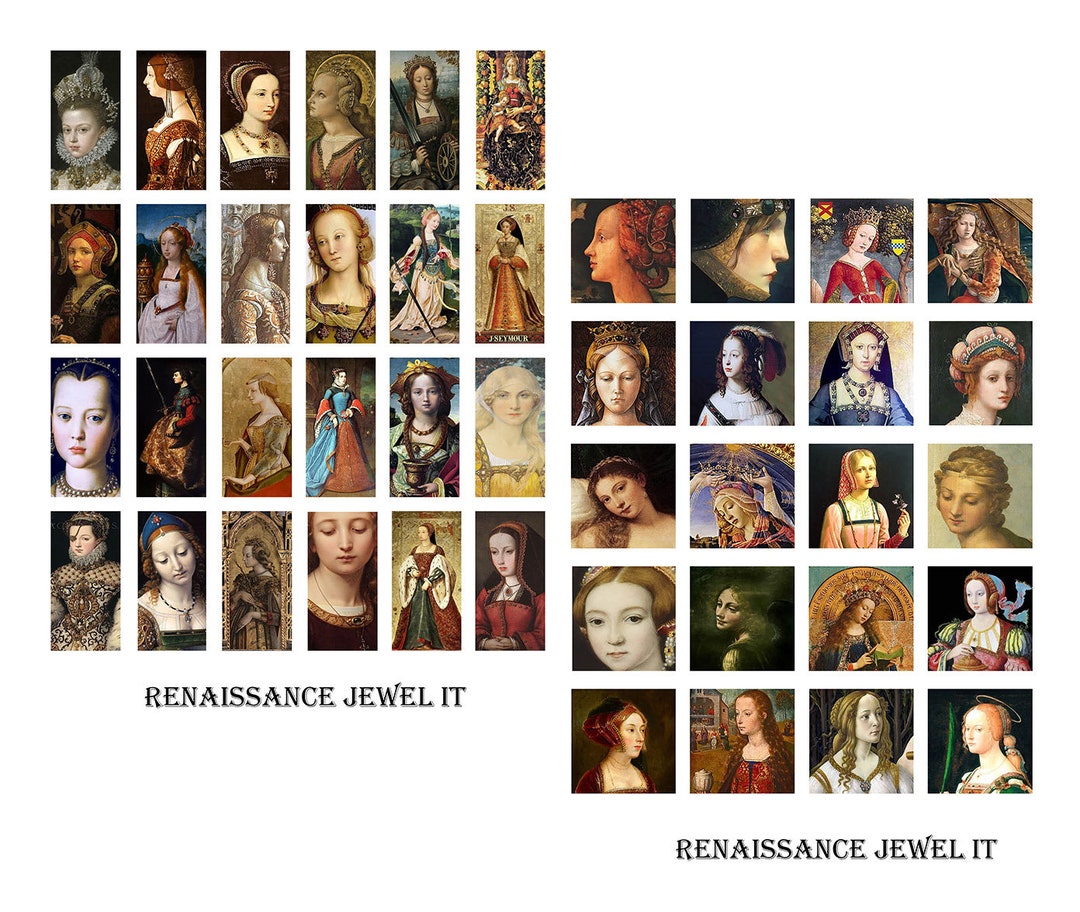 Renaissance Jewel It Digital Collage Set - Etsy