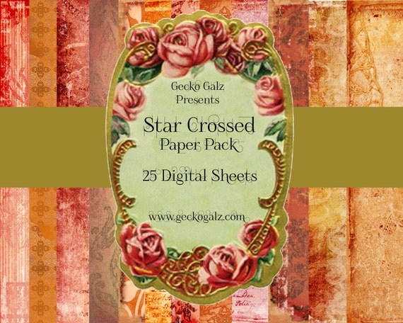 Star Crossed Paper Pack | Etsy
