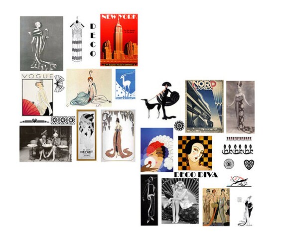 Deco Divas Collage Set | Etsy