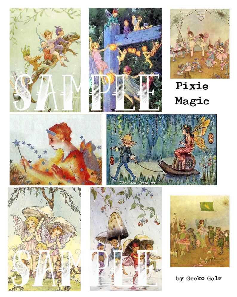 Pixie Magic Digital Collage Sheet - Etsy
