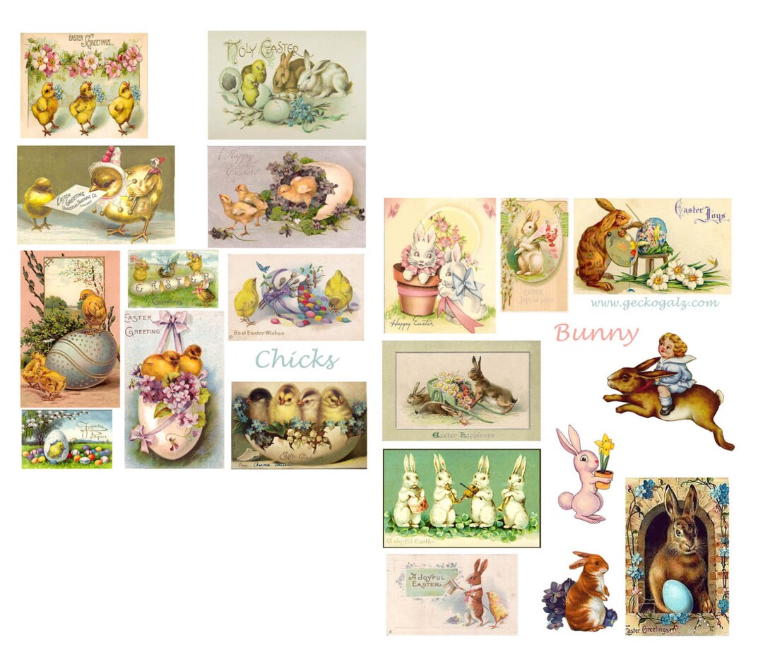 Peeps and Hops Digital Collage Set - Etsy