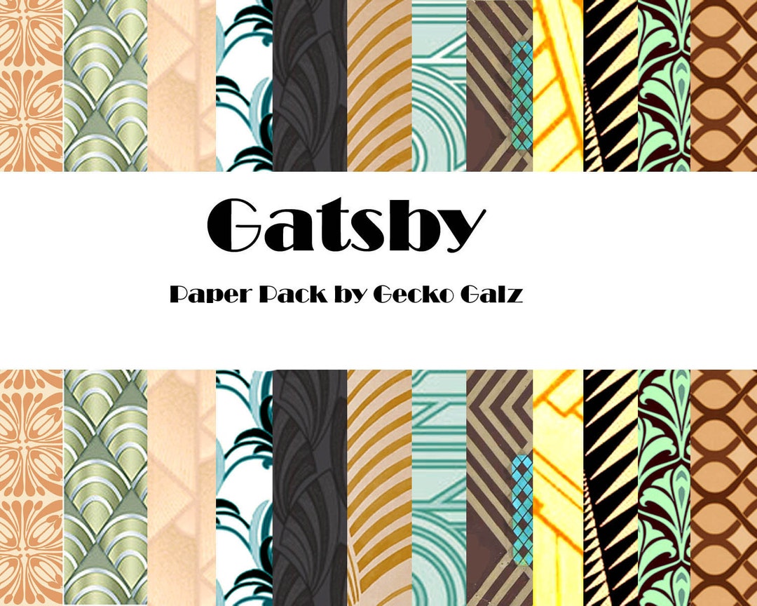 Gatsby Digital Paper Pack - Etsy