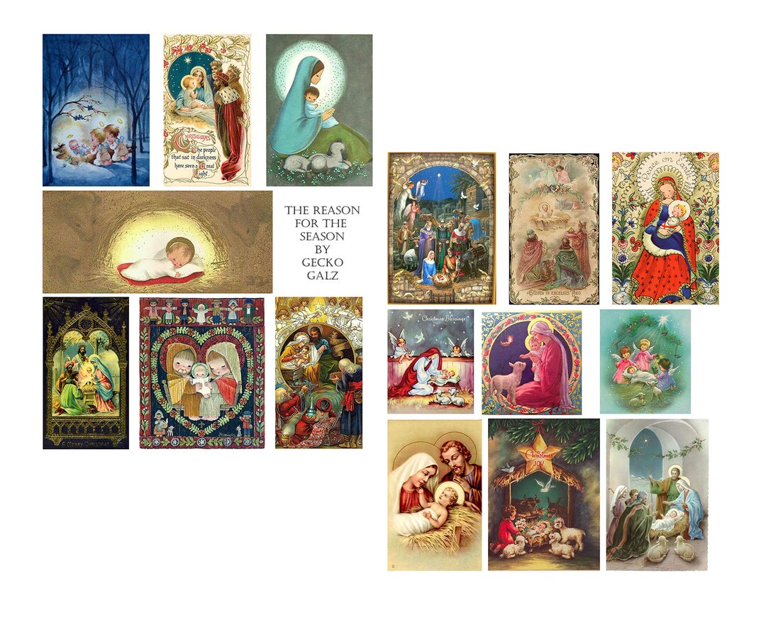 The Reason for the Season Digital Collage Set - Etsy