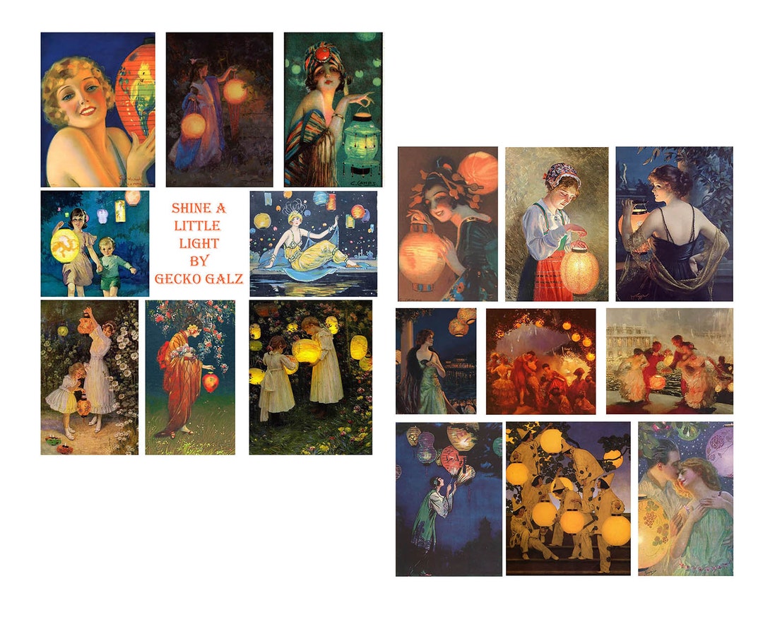 Shine A Little Light Collage Set - Etsy