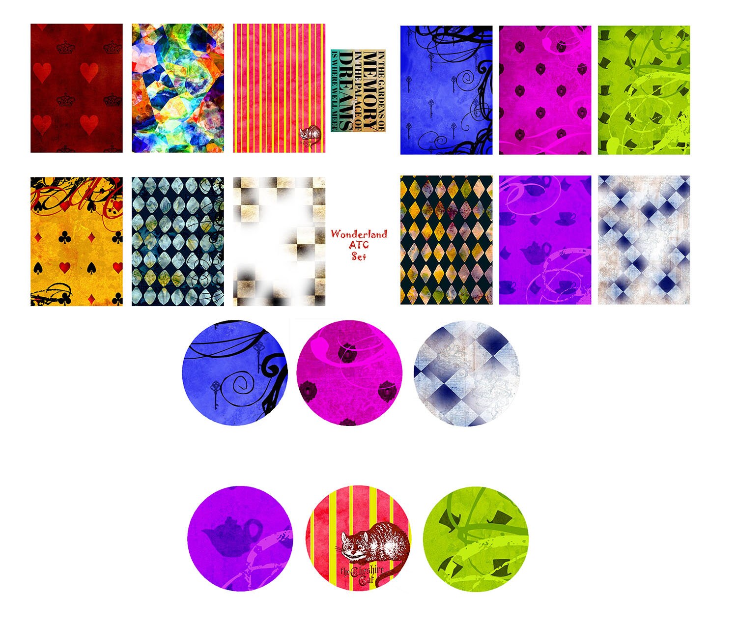 Wonderland Digital Paper Pack - Etsy