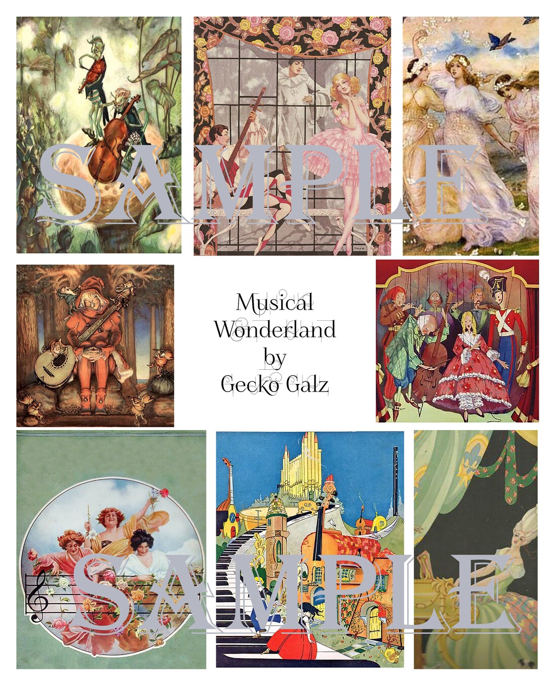 Musical Wonderland Digital Collage Sheet - Etsy