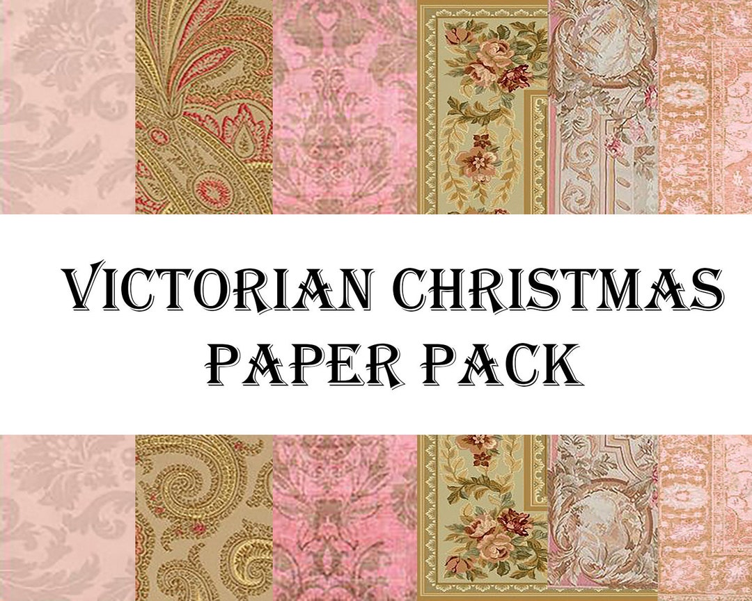 Victorian Christmas Mini Digital Paper Pack - Etsy
