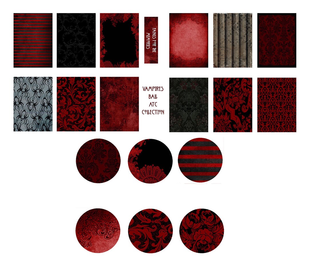 Vampires Ball Digital ATC Collection - Etsy