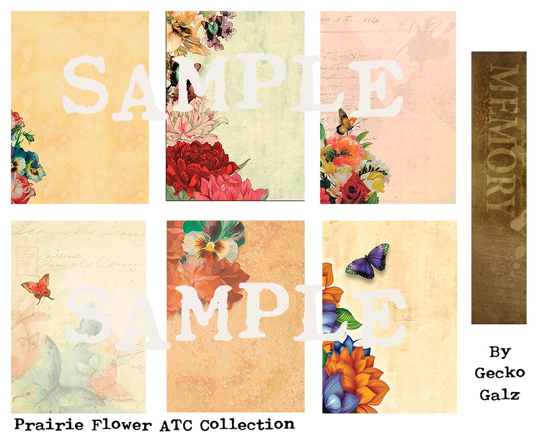 Prairie Flower ATC Collection - Etsy