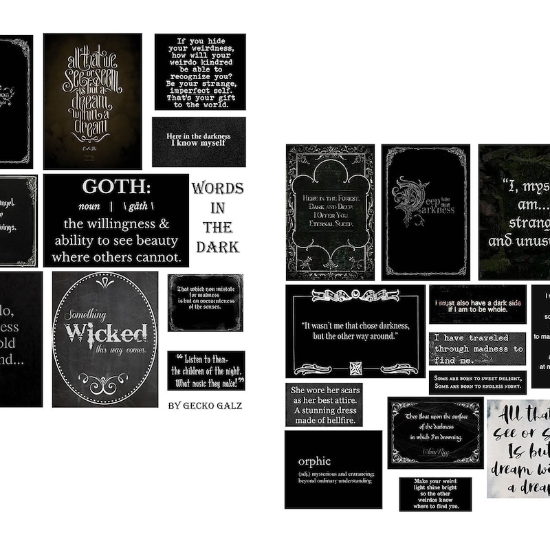 Goth Quote Quotes - Etsy