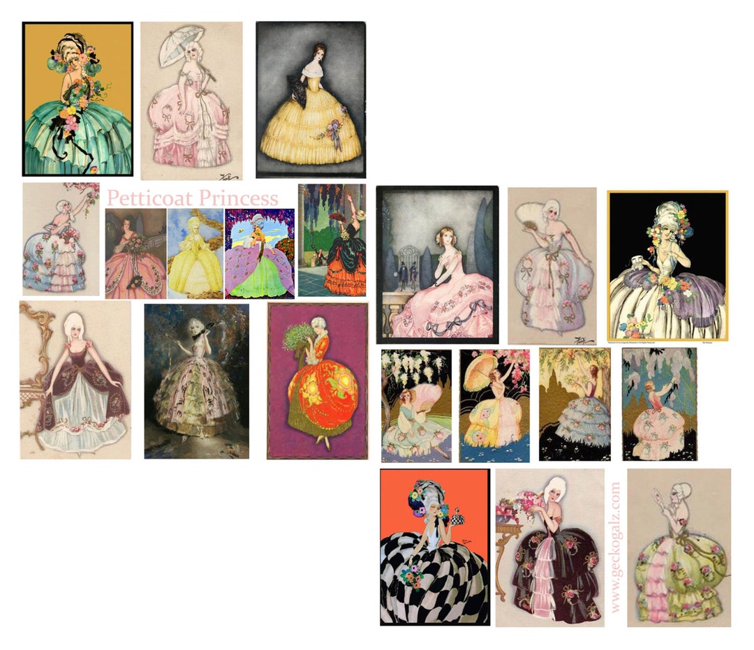 Petticoat Princess Digital Collage Set - Etsy