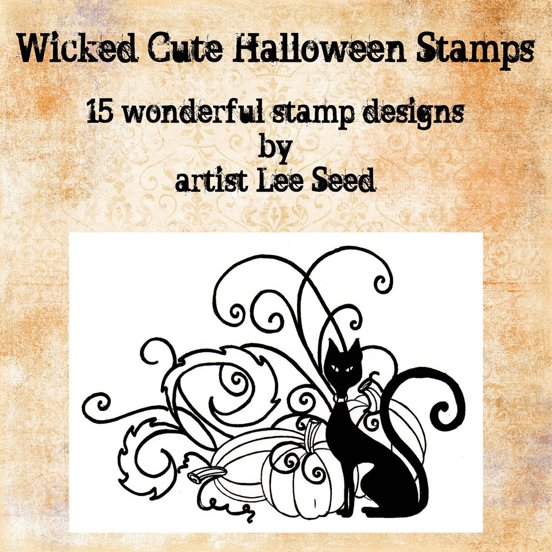 Wicked Cute Halloween Digital Stamps by Lee Seed - Etsy