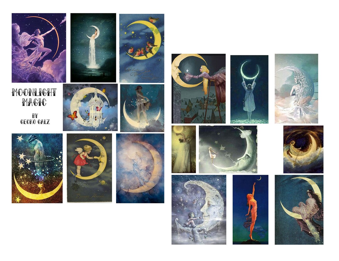 Moonlight Magic Collage Set - Etsy