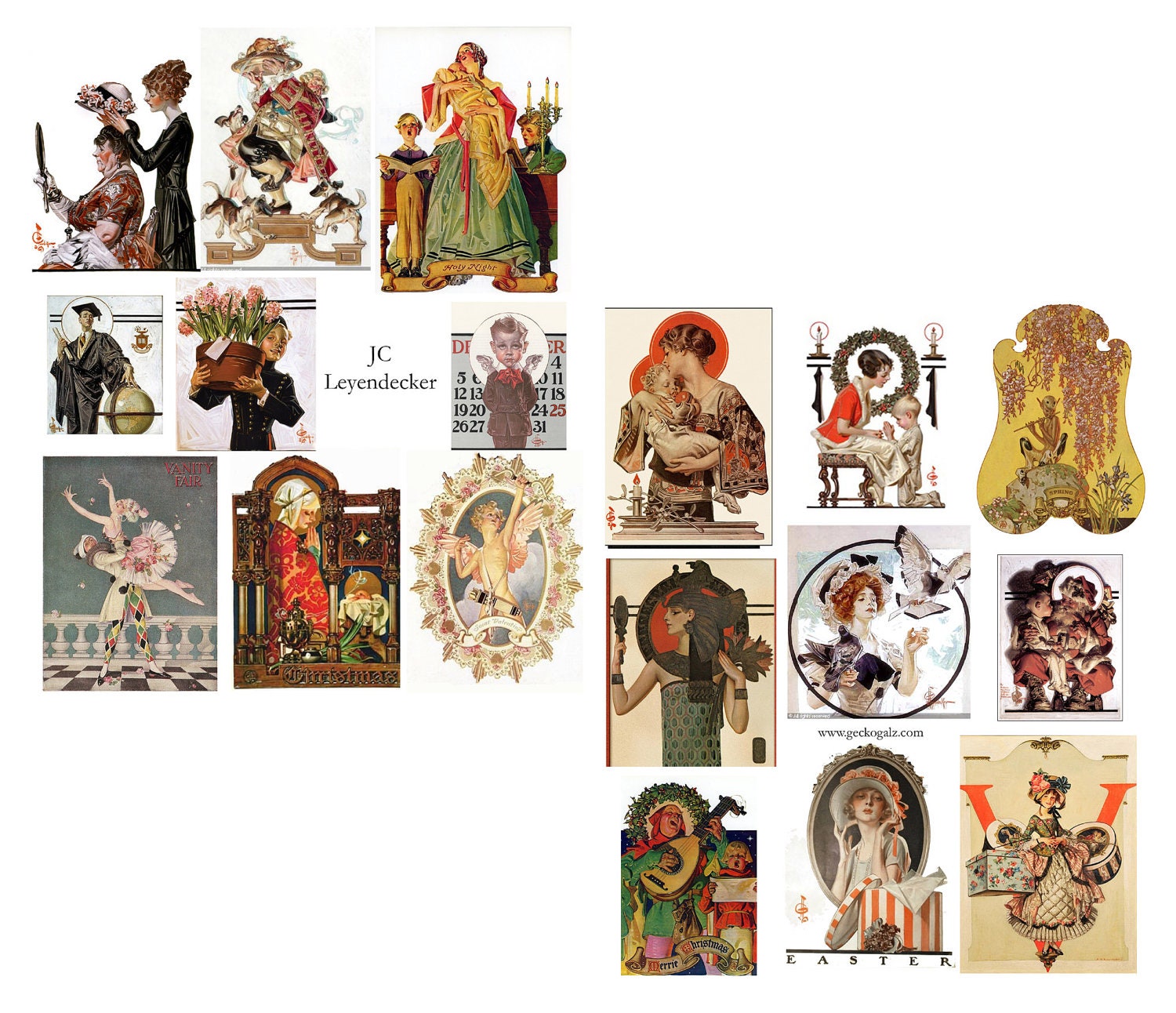 Retro Art Digital Collage Set - Etsy