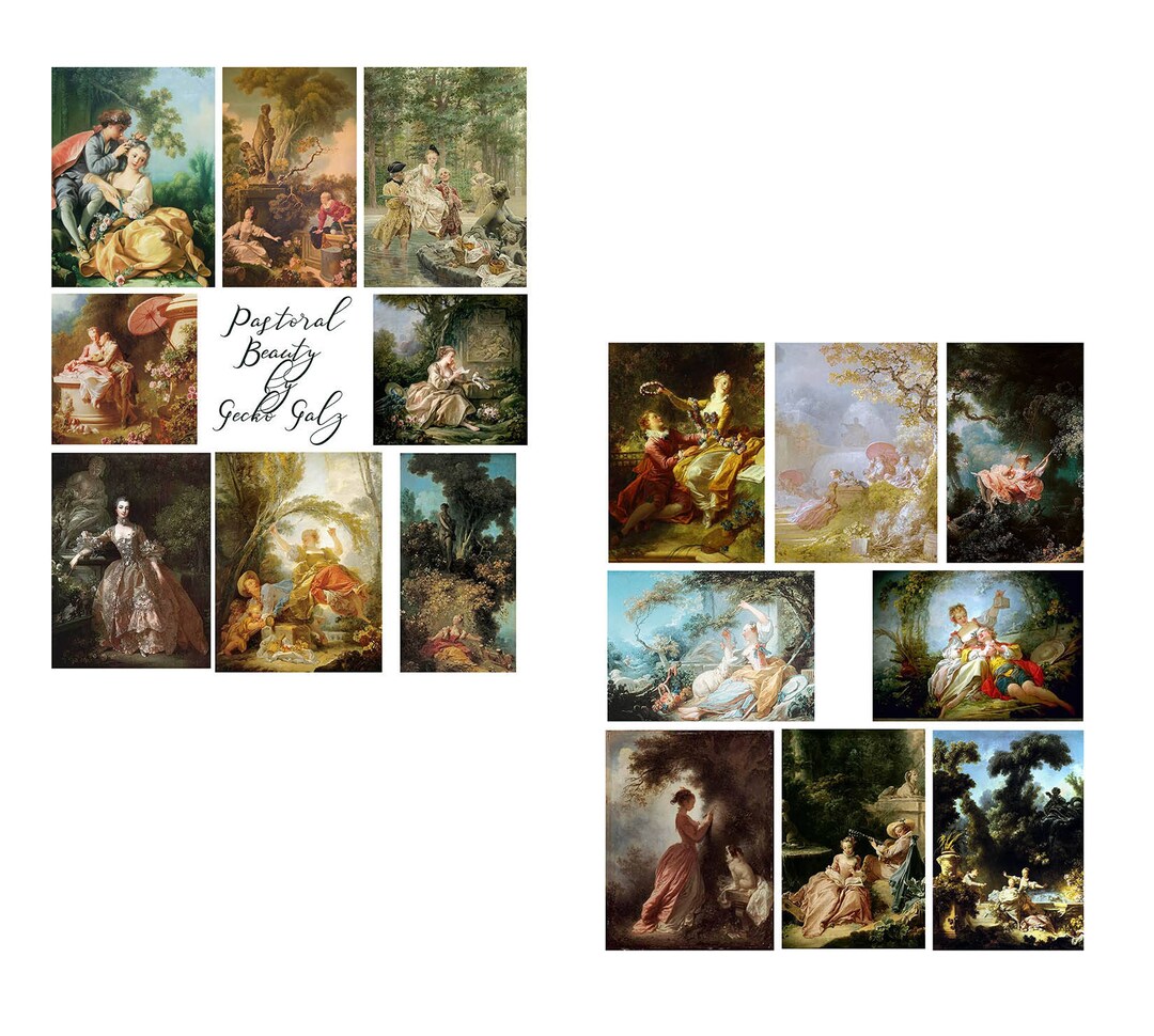 Pastoral Beauty Digital Collage Set - Etsy