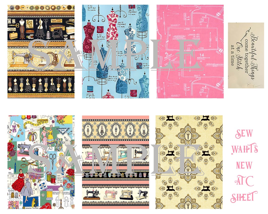 Sew Whats New ATC Sheet - Etsy