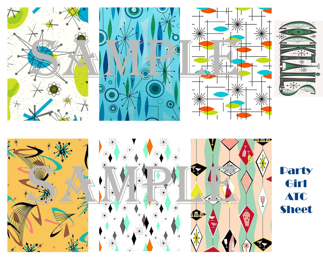 Party Girl ATC Sheet - Etsy