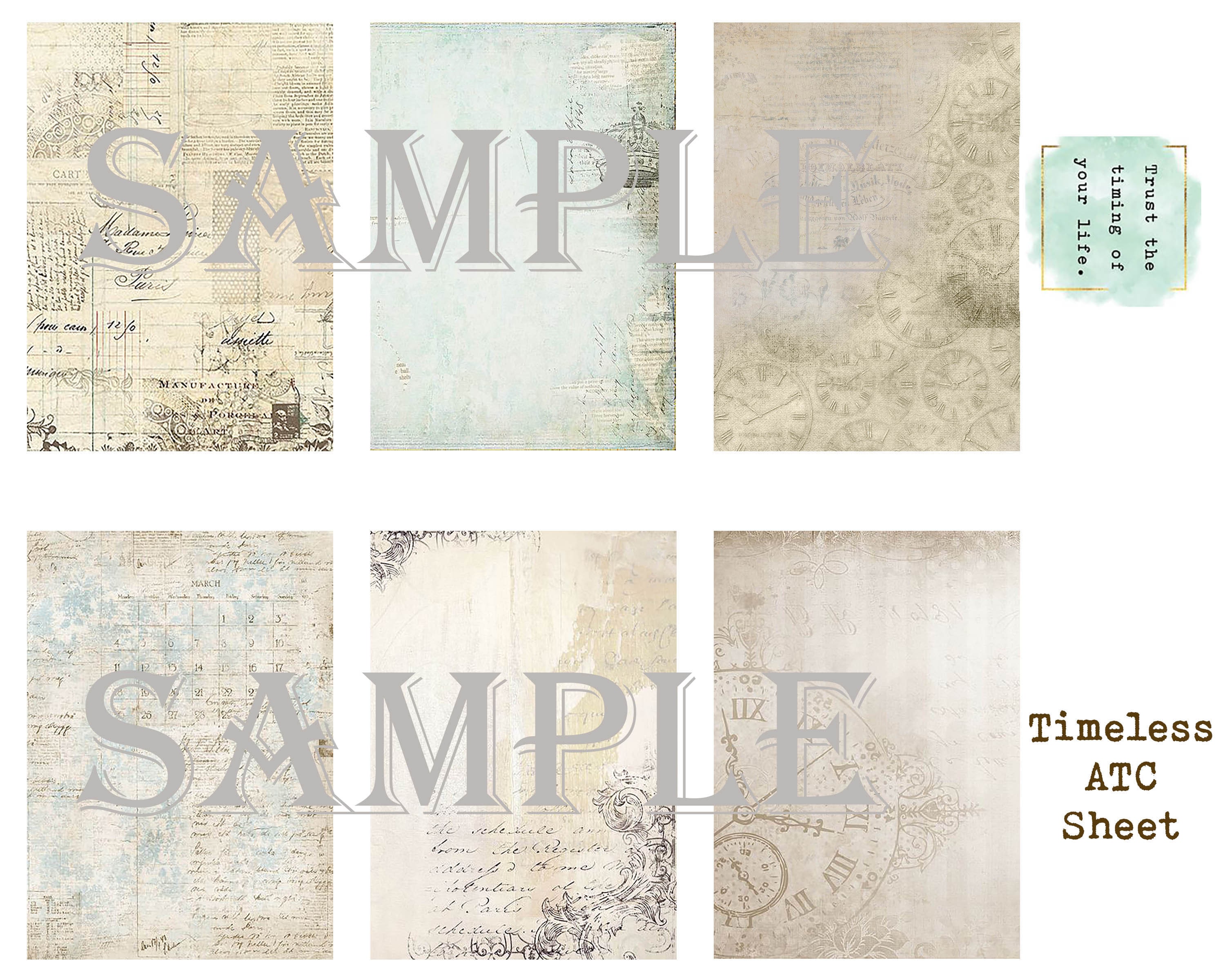 Timeless ATC Sheet | Etsy