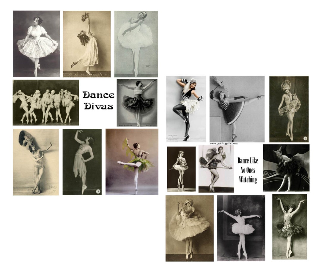 Dance Divas Digital Collage Set - Etsy
