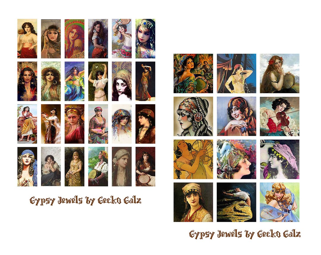 Gypsy Jewel It Digital Collage Set - Etsy